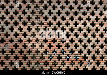 Perforated brickwork Facade, Italian Barn - Veneto, Italy Stock Photo ...