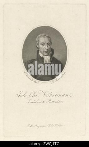 Portrait of Johannes Cristianus Vorstman, Jacob Ernst Marcus, after ...