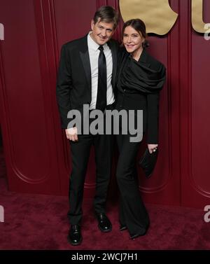 (L-R) Bill Lawrence and Christa Miller arrives at the Apple TV+'s ...