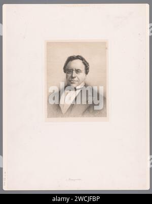 Portrait of Emile Masquelier, Ships of Mons, Auguste Danse, 1889 print ...