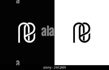 NE N E initial based abstract modern minimal creative logo, vector template image. luxury ...