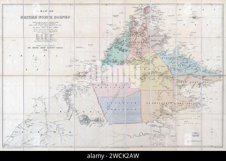 A map of British North Borneo Stock Photo - Alamy