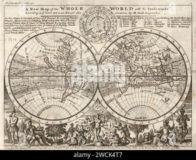 A new map of the whole world with the trade winds according to ye ...
