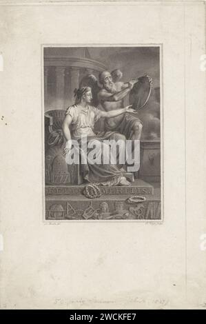 Symbolic show in the 50th anniversary of Felix Meritis, 1827, Philippus ...