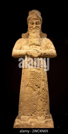 the ancient temple museum in mesopotamia. mosaic of ancient gods in ...