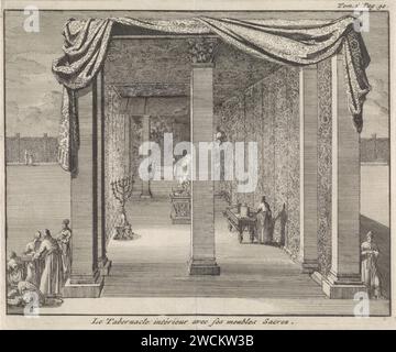 Tabernakel on the inside, Jan Luyken, 1683 print Print with a movable ...