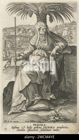 Debora, Jan Collaert (II), After Maerten de Vos, 1588 - 1595 print In ...