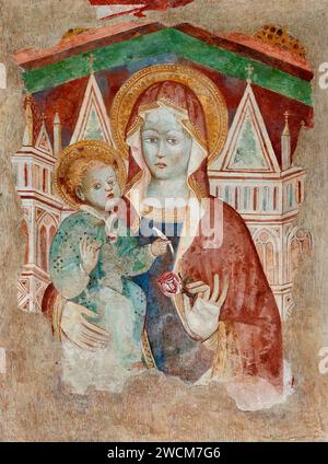 La Madonna col Bambino by Pittore Senese della fine del Quattrocento - The Madonna and Child by ...