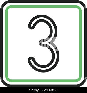 Keycap Digit Three icon vector image Stock Vector Image & Art - Alamy