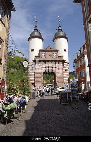 HEIDELBERG/GERMANY Tourism and pleasure cafe and river life in ...
