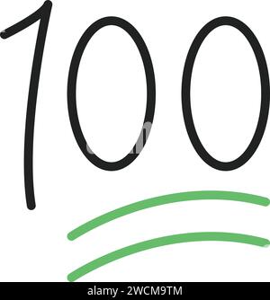 100 points hundred emoji symbol sign icon vector illustration Stock ...