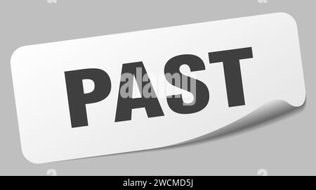 past sticker. past rectangular label isolated on white background Stock ...
