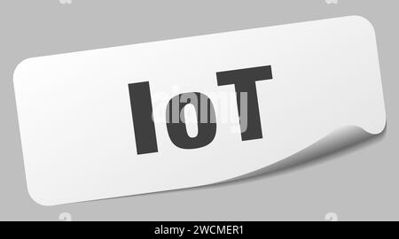 iot sticker. iot rectangular label isolated on white background Stock ...