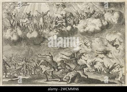 Last Judgment, Jan Luyken, 1687 print A large crowd of people looks ...