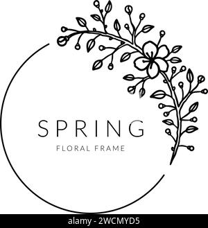 Apple branch design template. Hand drawn vector garden fruit ...