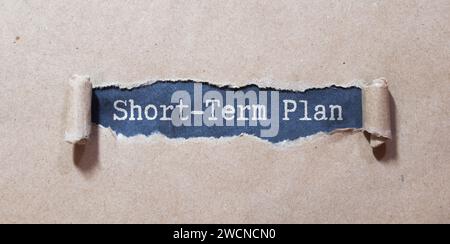 Concept of Short-term Plan write on sticky notes isolated on Wooden ...