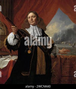 This painting by Bartholomeus van der Helst depicts Abraham del Court ...