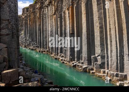 Studlagil Canyon, basalt columns, largest collection of basalt columns ...