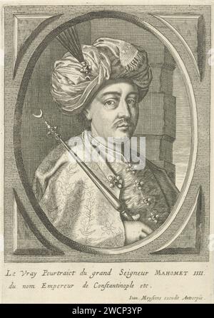 Portrait of Mehmet IV, Sultan of the Ottoman Empire, Jacob Gole, 1670 ...