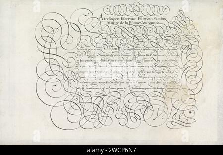 Design of a writing example: A Tres Expert (...), 1605 drawing ...