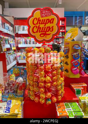 A Chupa Chups lollipop stand at the Brand Licensing Europe exhibition ...