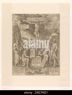 Resurrection of Christ, Hieronymus Wierix, After Bernardino Passeri, 1593 print Christ rises ...