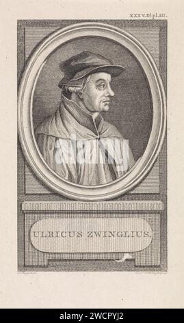 Portrait of Ulrich Zwingli, Reinier Vinkeles (I), After Jacobus Buys ...