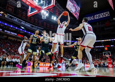 Raleigh, NC, USA. 16th Jan, 2024. NC State Wolfpack forward Ben ...