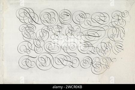 Design of a writing example: The alphabet in four lines of Capitals ...