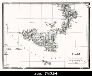 Map of Calabria Stock Photo - Alamy