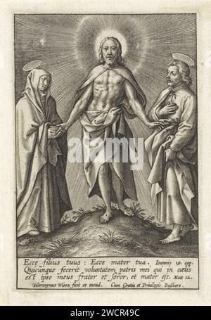 Christ on the Cross, Wierix (Possible), 1595 - 1633 print Cross -killing of Christ on Golgota ...