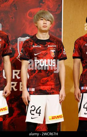 Urawa Red Diamonds' Yusuke Matsuo scores his side's first goal from the ...