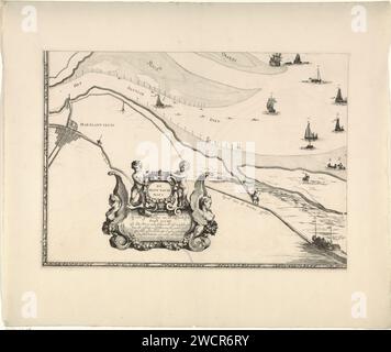 Map of the Maas mouth with postal routes (part top left), Joost van ...