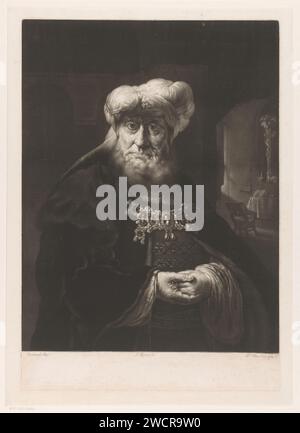 King Uzziah plagued by leprosy, William Peter, After Rembrandt van Rijn ...