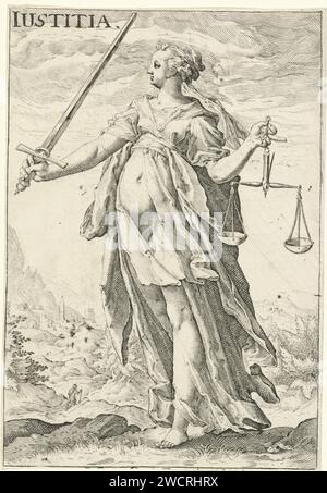 Justice (Justitia), Anonymous, After Jacob Matham, After Hendrick ...