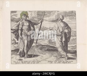 Gideon en Jaïr, Hans Collaert (I) (attributed to), after Jan Snellinck ...