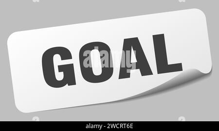 goal sticker. goal rectangular label isolated on white background Stock ...