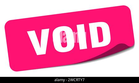 void sticker. void rectangular label isolated on white background Stock ...