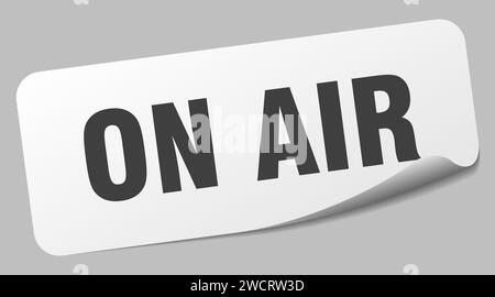 on air sticker. on air rectangular label isolated on white background ...