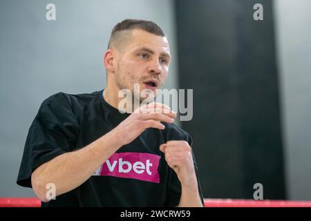 KYIV, UKRAINE - JANUARY 16, 2024 - Boxer, WBO International lightweight ...