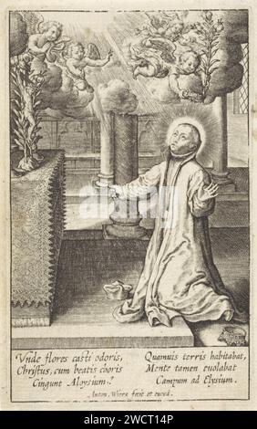 Aloysius Gonzaga kneeling before an altar, Four Jesuits (series title ...