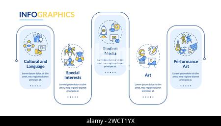Colorful extracurricular activities layout with linear icons Stock Vector Image & Art - Alamy