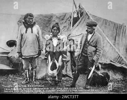 A 1901 photograph of an Inuit family taken by C W Mathers on an ...
