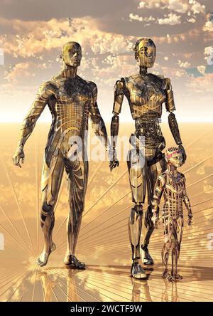 A Transhuman Family Stock Photo - Alamy