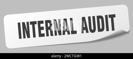 internal audit sticker. internal audit rectangular label isolated on ...