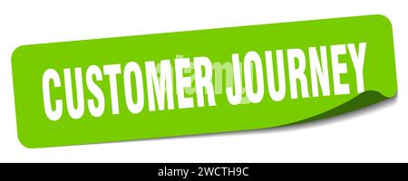 customer journey sticker. customer journey rectangular label isolated ...