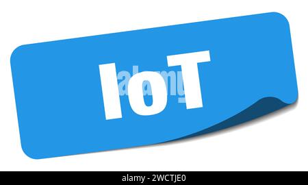 iot sticker. iot rectangular label isolated on white background Stock ...