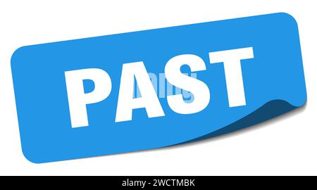 past sticker. past rectangular label isolated on white background Stock ...