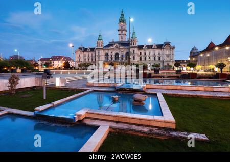 Hungary, Town hall of city Gyor Stock Photo - Alamy