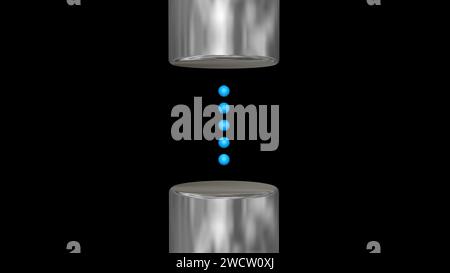 Acoustic levitation using sound waves to levitate small object. 3d ...